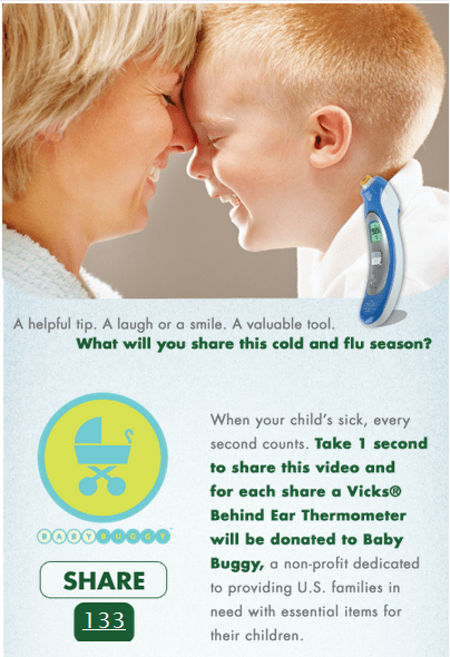 Vick's Behind Ear Thermometer Supports Baby Buggy Charity #BehindEar ...