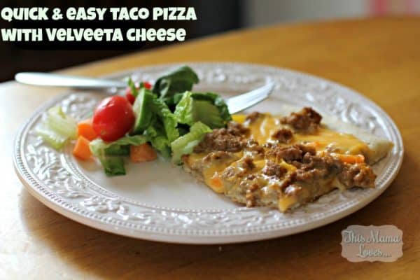 Quick & Easy Taco Pizza with Velveeta Cheese (aka Liquid Gold) Recipe ...