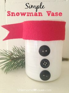 Simple Snowman Vase Craft - This Mama Loves