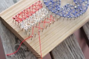 Patriotic String Art Craft - This Mama Loves