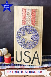 Patriotic String Art Craft - This Mama Loves