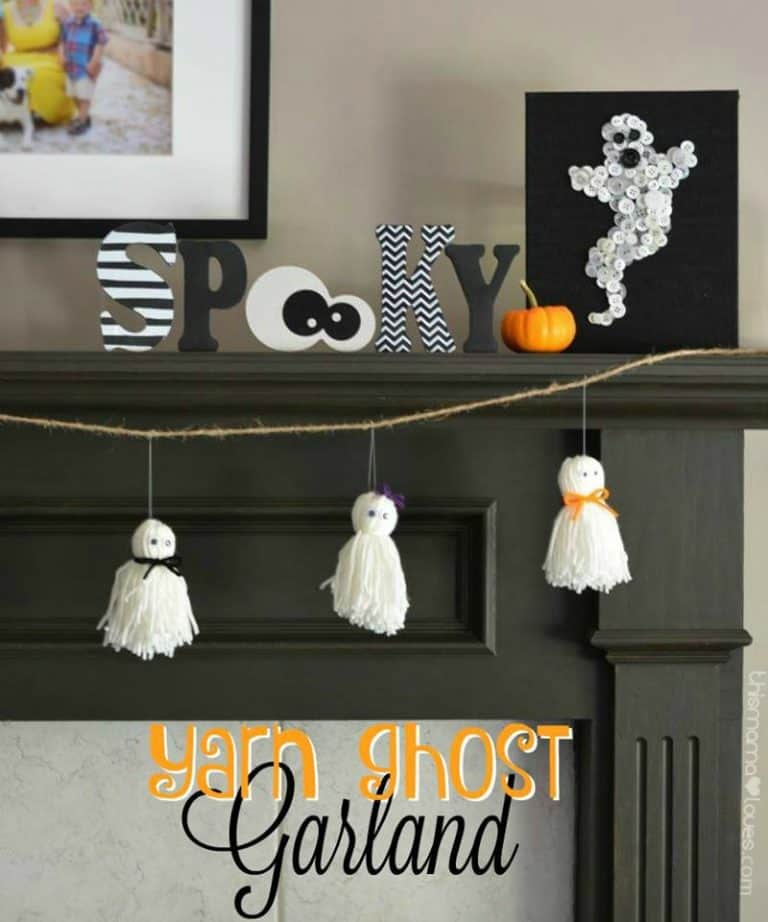 Yarn Ghost Garland - This Mama Loves