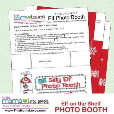 Elf on the Shelf Photo Booth- Printable Elf fun! - This Mama Loves