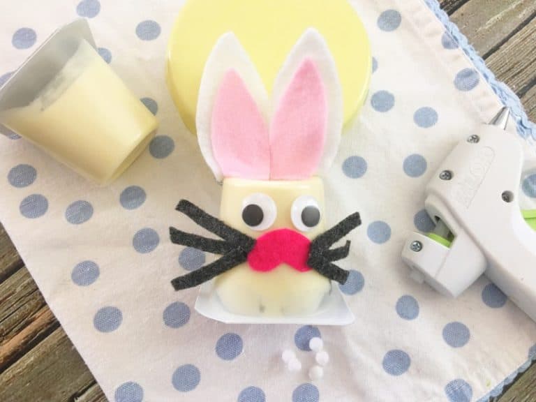 Easter Bunny Pudding Cup Craft Idea - This Mama Loves