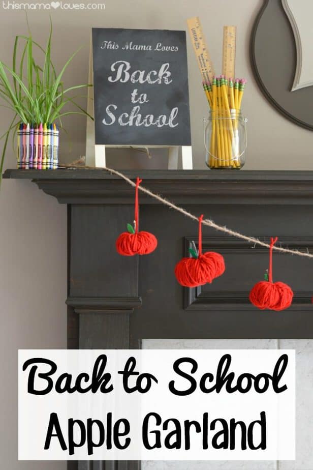 Back to School Apple Garland - This Mama Loves