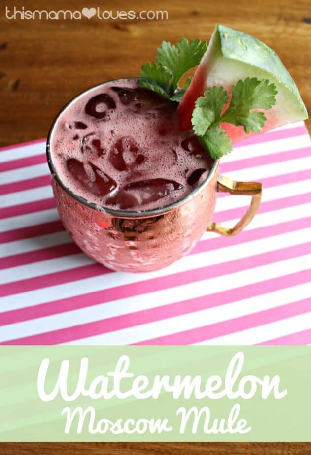 Watermelon Moscow Mule - This Mama Loves