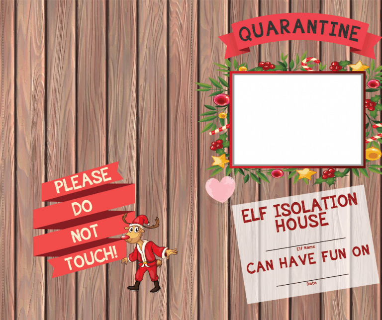 Printable Elf on the Shelf Quarantine Box (and Elf mask!) - This Mama Loves