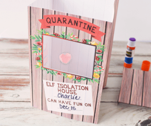 Printable Elf on the Shelf Quarantine Box (and Elf mask!) - This Mama Loves