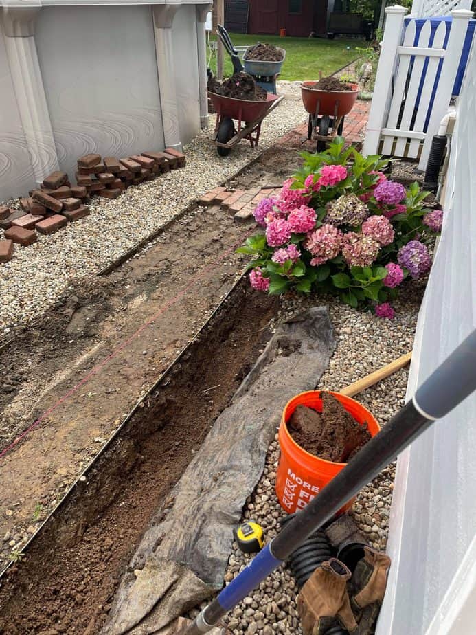 Redoing a walkway with a pipe underneath - This Mama Loves